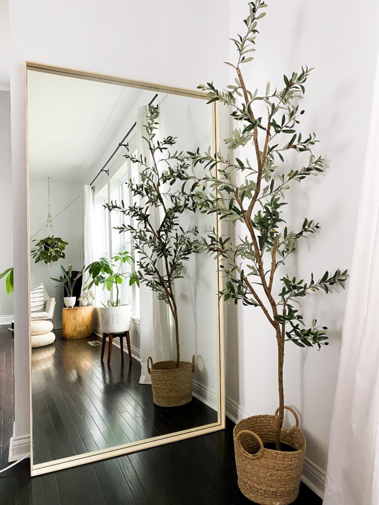 DIY Modern Floor Mirror | Anna Mae Groves